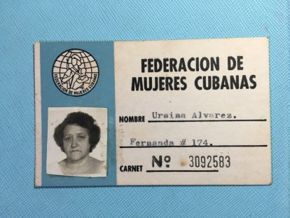 ID Card of the Federation of Cuban Women (FMC) - Cuban Studies